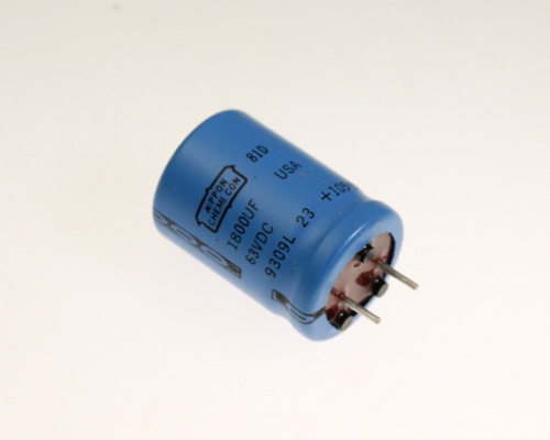 81D182M063JC5D UCC capacitor 1,800uF 63V Aluminum Electrolytic Snap In ...