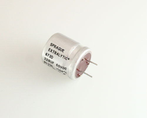 673D227F060JE7C SPRAGUE capacitor 220uF 60V Aluminum Electrolytic ...