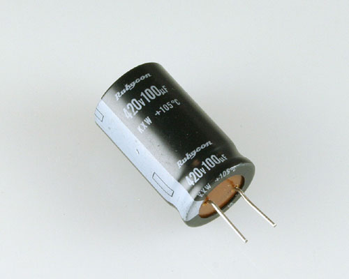 420KXW100M RUBYCON capacitor 100uF 420V Aluminum Electrolytic Radial ...